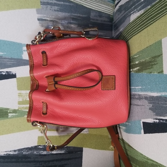 Dooney & Bourke | Bags | Dooney And Bourke Small Drawstring In Geranium ...